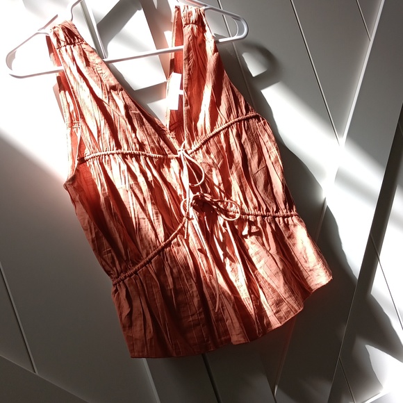 Frame Denim | Tops | Framecinched Crinkle Tanksmall | Poshmark